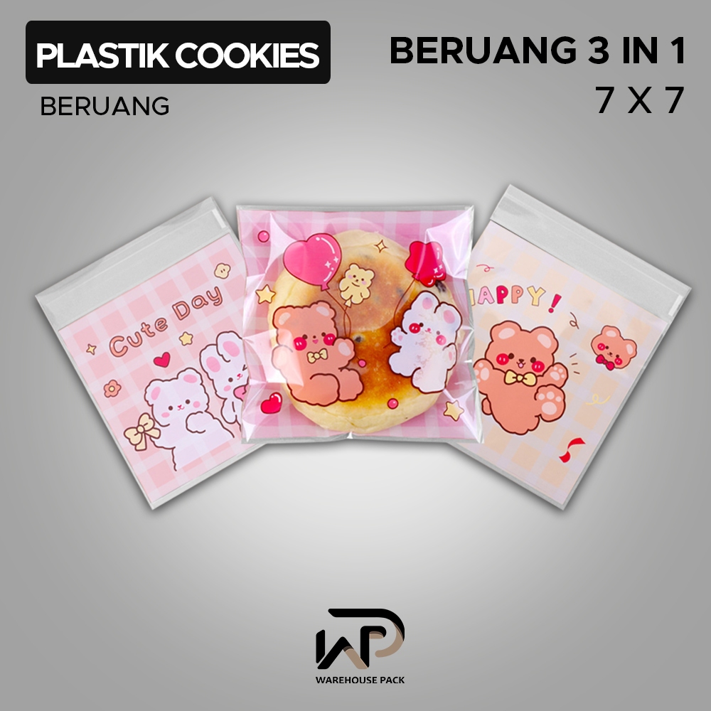 Jual (100 PCS) Plastik Cookies Motif | Plastik Packing Cookies| Plastik ...