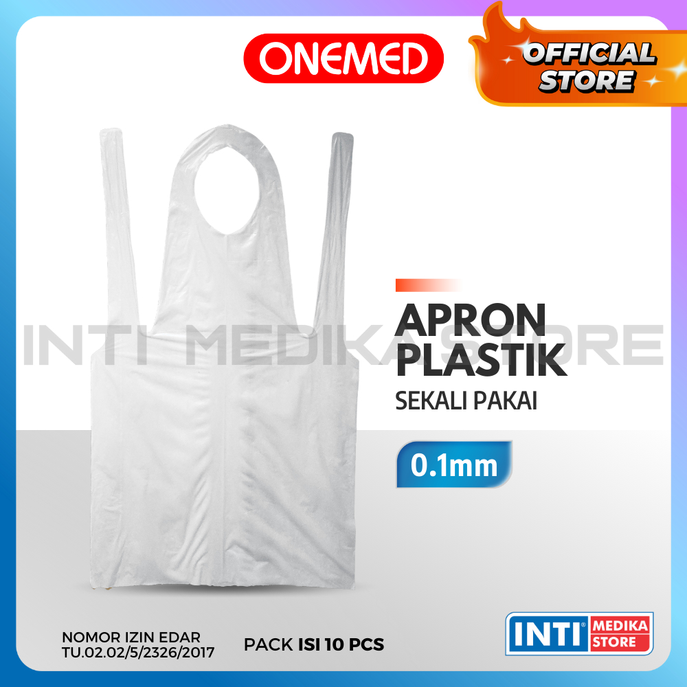 Jual ONEMED - Apron Plastik Disposable Isi 10 pcs | Shopee Indonesia