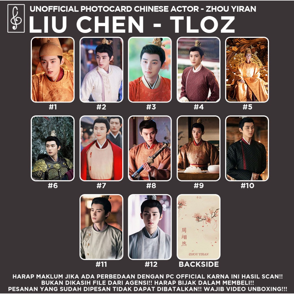 Jual [CHINESE ACTOR] PHOTOCARD ZHOU YIRAN SHEN JUAN ZHANG LURANG LIU CHEN AI JIA FANMADE ...
