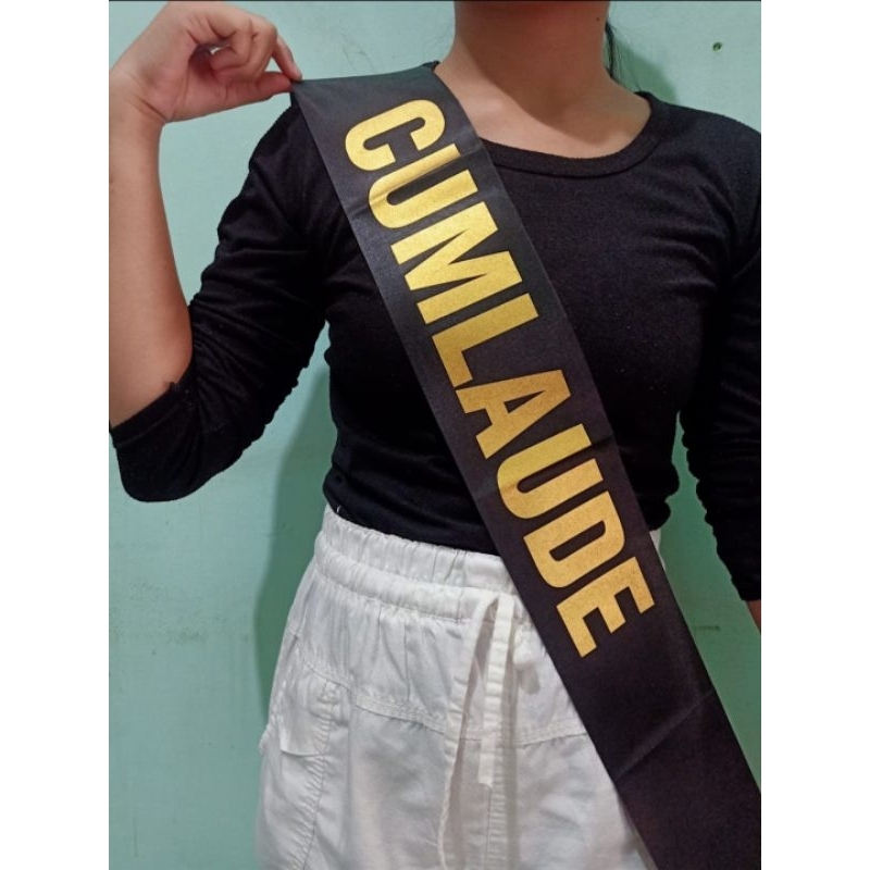 Jual Selempang CUMLAUDE | sash graduated selempang wisuda | Shopee ...