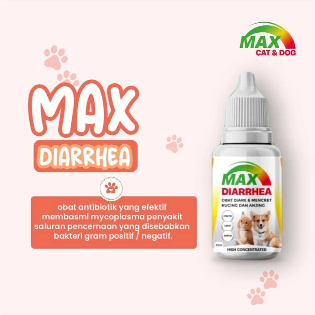 Jual obat MAX DIARE DIARRHEA 10ML mengatasi diare kucing dan anjing 10 ...