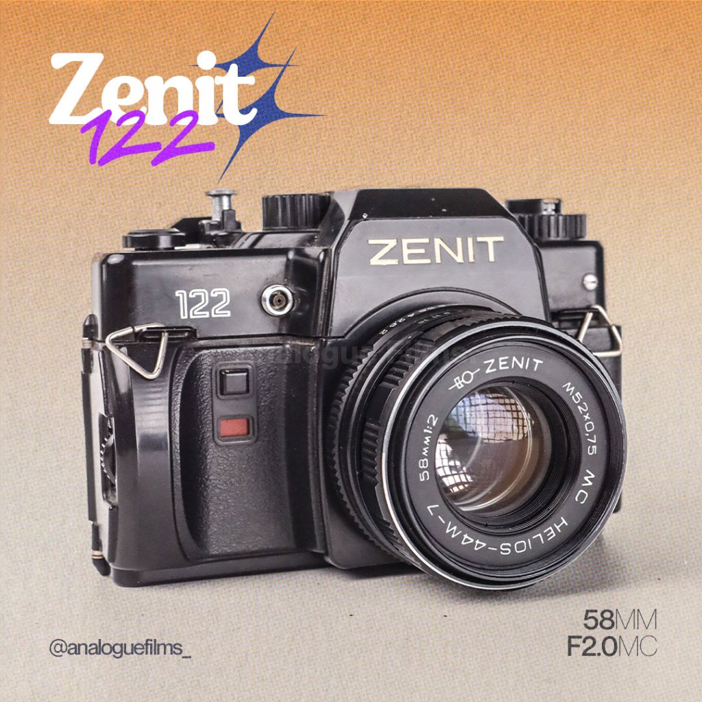 Jual Kamera Analog Zenit 122 kit 58mm f2.0 MC 44M-7 Beli Lensa Bonus Body ! | Shopee Indonesia
