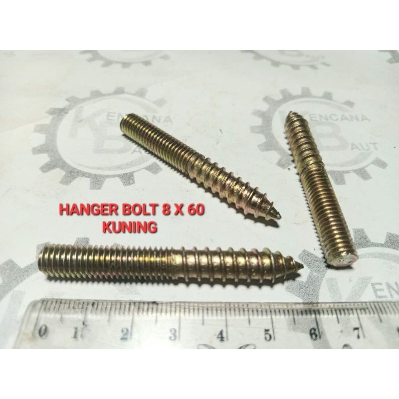 Jual HANGER BOLT 8 X 60 / BAUT GANTUNG 8 X 60 / BAUT KAKI TV 8 X 60 ...