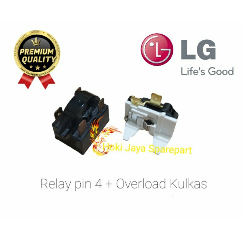 Jual Relay 4 pin + Ptc Overload Kulkas LG 1 pintu / 2 pintu | Shopee ...