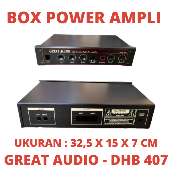 Jual BOX POWER AMPLI GREAT AUDIO DHB 407 BOKS KOSONG BOK RAKIT BOXS ...