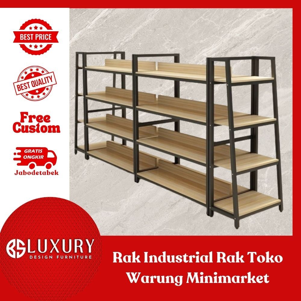 Jual Rak Industrial Rak Toko Warung Minimarket Kuat Premium Bisa Custom ...