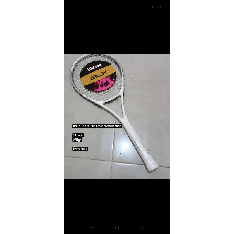 Jual raket tenis wilson ncode premium white | Shopee Indonesia
