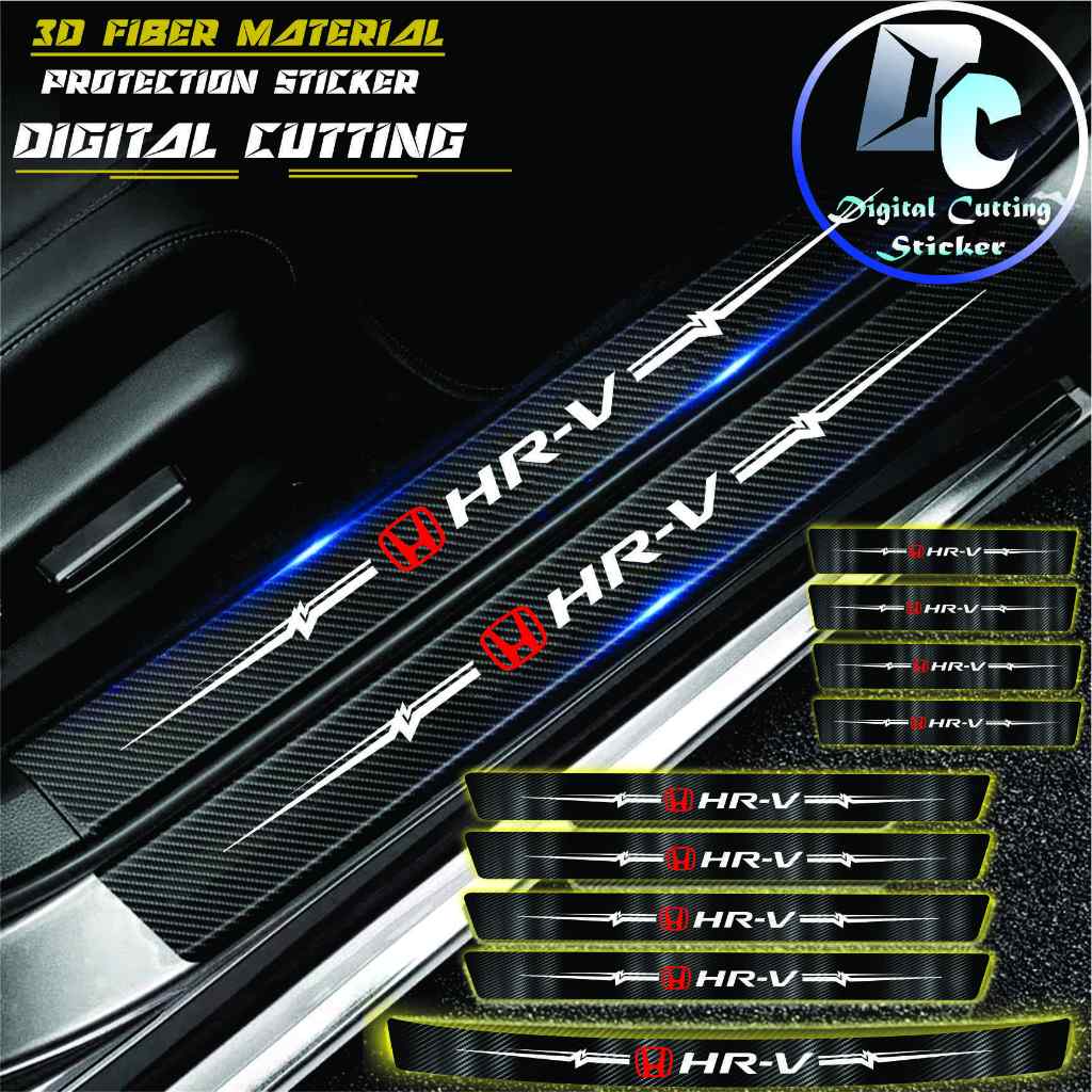 Jual 9 pcs sticker sill plate carbon 3d mobil Hrv sticker karbon 3d ...