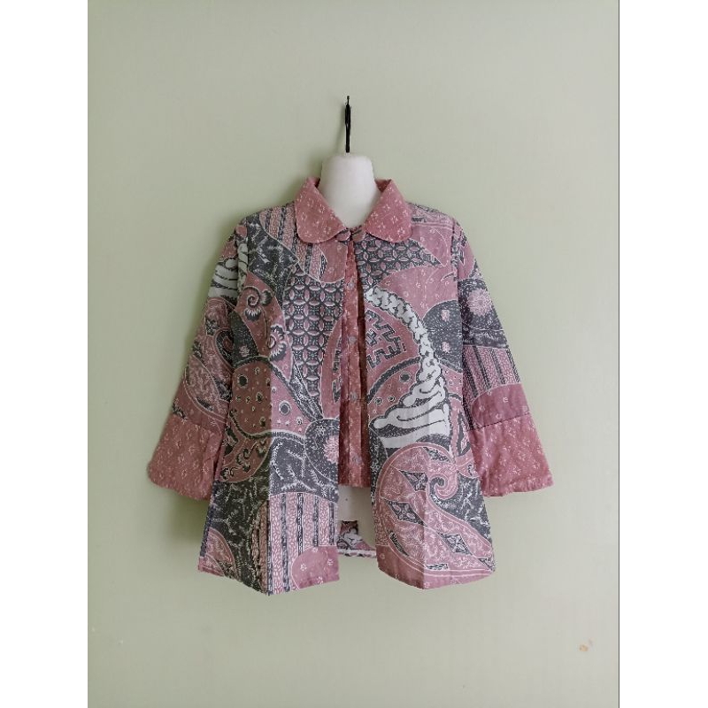 Jual Blus lengan panjang model bolero/baju kerja Kancing depan | Shopee ...