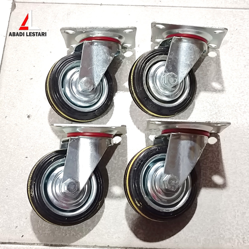 Jual RODA TROLI 3 INCH / RODA KARET ETALASSE GEROBAK 3 INCH | Shopee ...