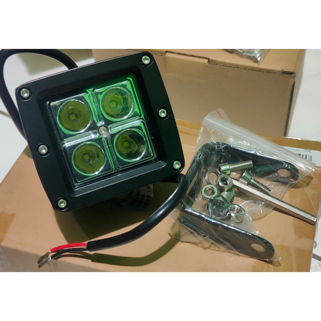 Jual Lampu tembak sorot LED 4 mata body aluminium kotak 4 inch | Shopee ...