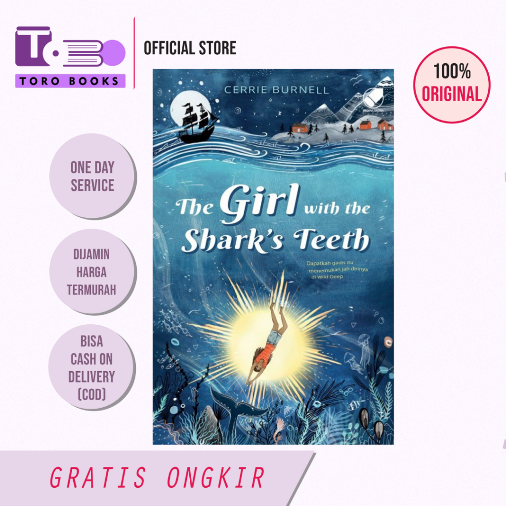 Jual Buku The Girl With The Shark’s Teeth - CERRIE BURNELL ( last stok ...