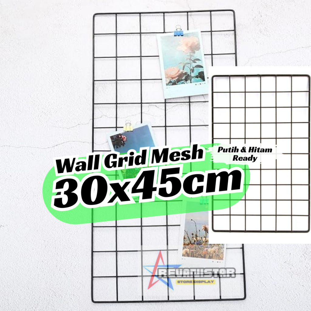 Jual Wire Grid wall 45x30cm Diy room decor kawat ram pajangan dinding ...