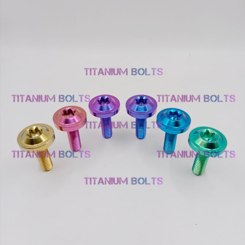 Jual Baut Titanium Bolts GR5 M6X20 Baut Titanium Payung Original | Shopee Indonesia