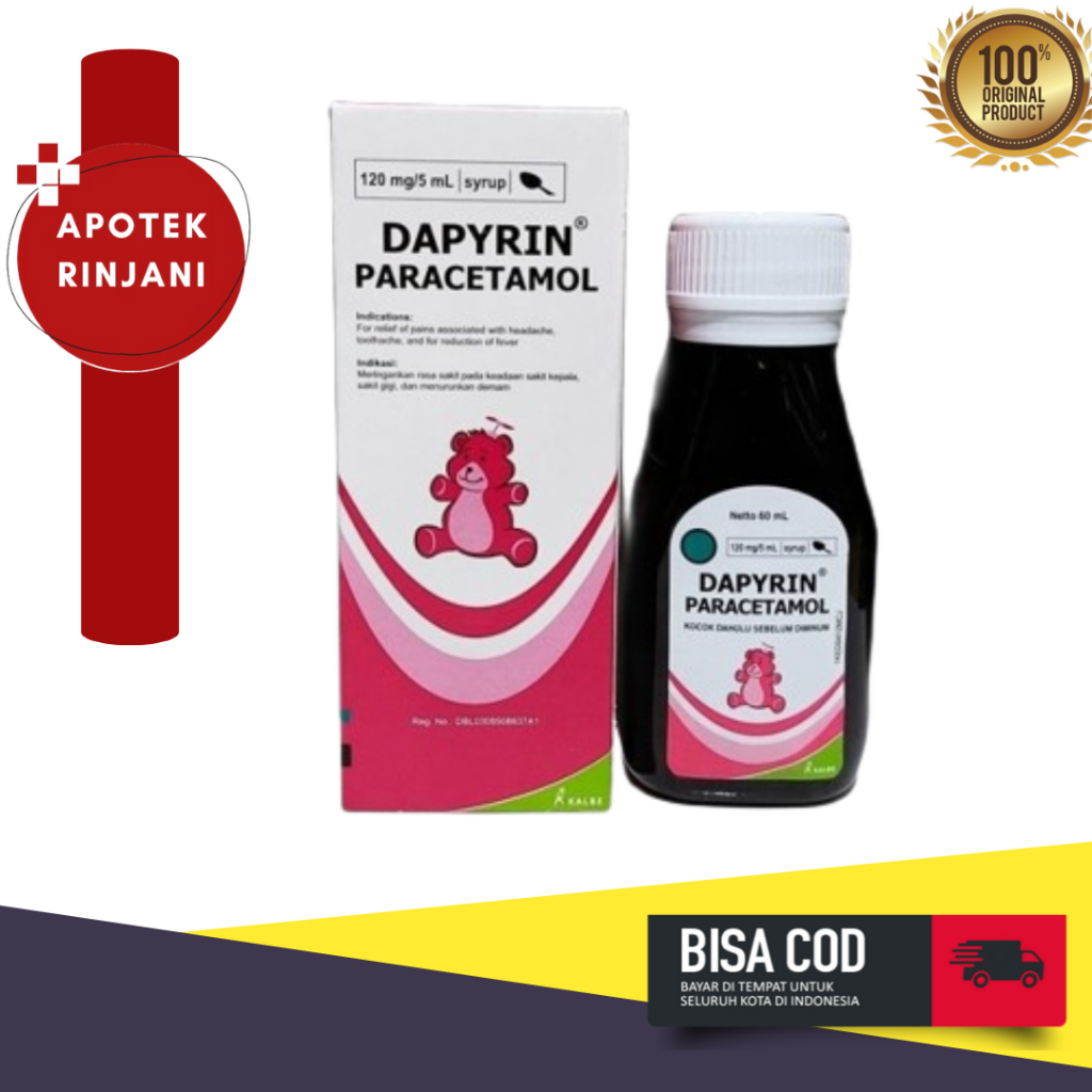 Jual DAPYRIN SIRUP PENURUN DEMAM ANAK (60 ML) | Shopee Indonesia