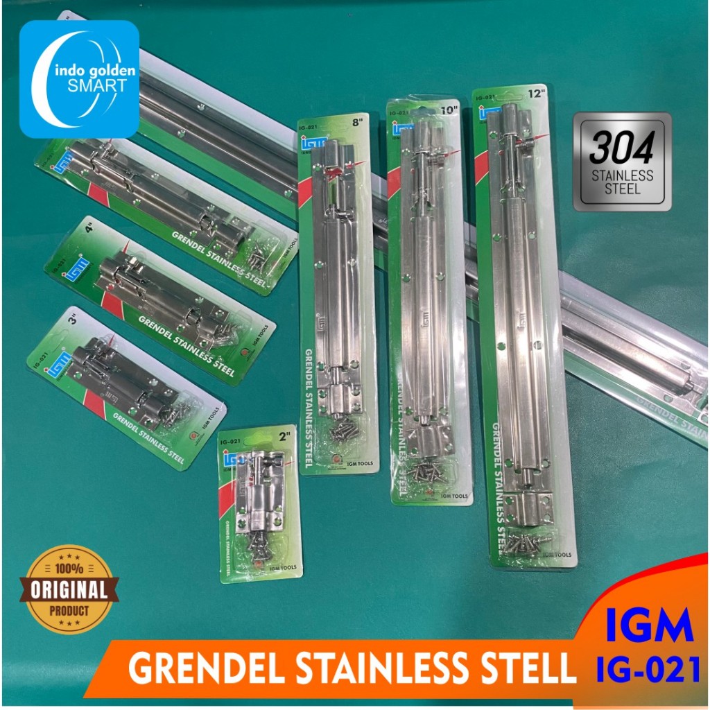 Jual GRENDEL STAINLESS STEEL / GERENDEL SLOT PINTU JENDELA IGM IG-021 6 ...