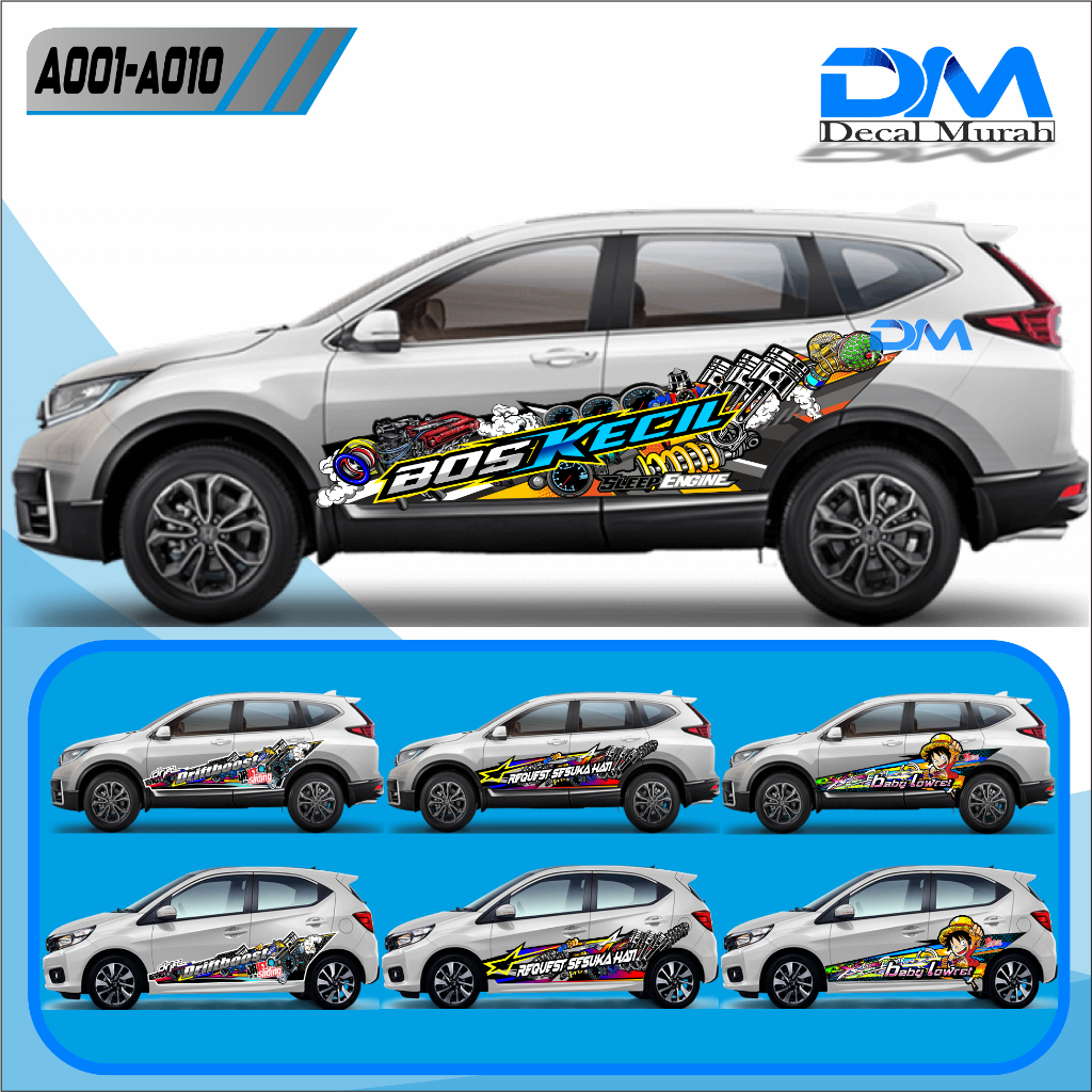 Jual DECAL MOBIL INOVA REBON AVANZA XENIA A001-A010- DECAL STIKER MOBIL ...