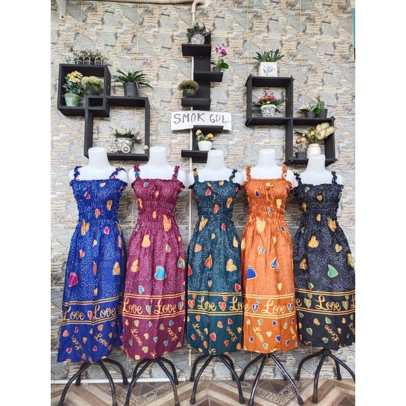 Jual daster smok gandul / daster kerut /daster pantai tiedie gaun malam ...