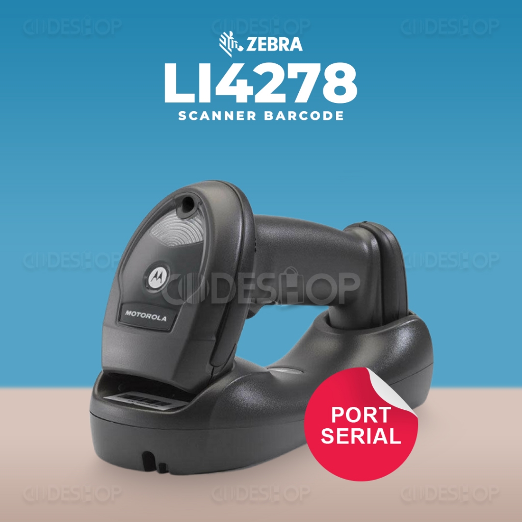 Jual Motorola Zebra LI4278 Scanner Barcode 1D Wireless Port RS232 ...