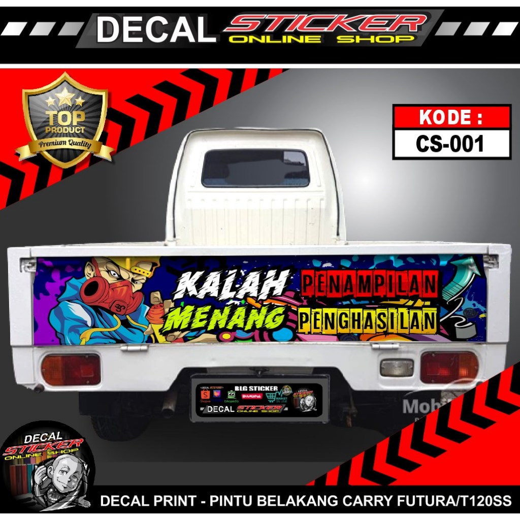 Jual STICKER MOBIL PICK UP CARRY VARIASI PINTU BELAKANG | Shopee Indonesia