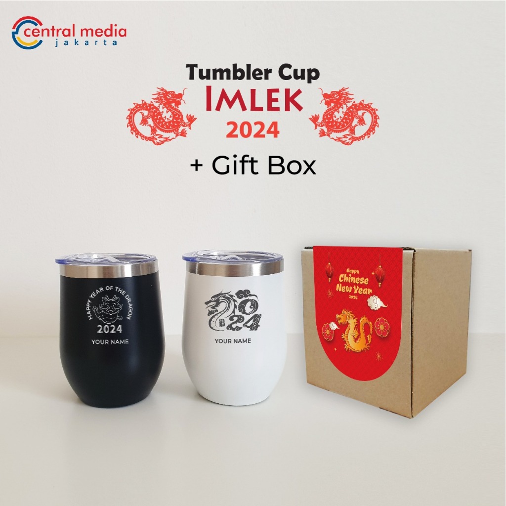 Jual Hampers Tumbler Cup Imlek Grafir Custom Nama + Gift Box Gelas Mug ...