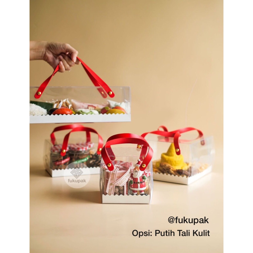 Jual Box Mika Tali (20pcs) kotak mika toples, kue roll cake, bolu ...