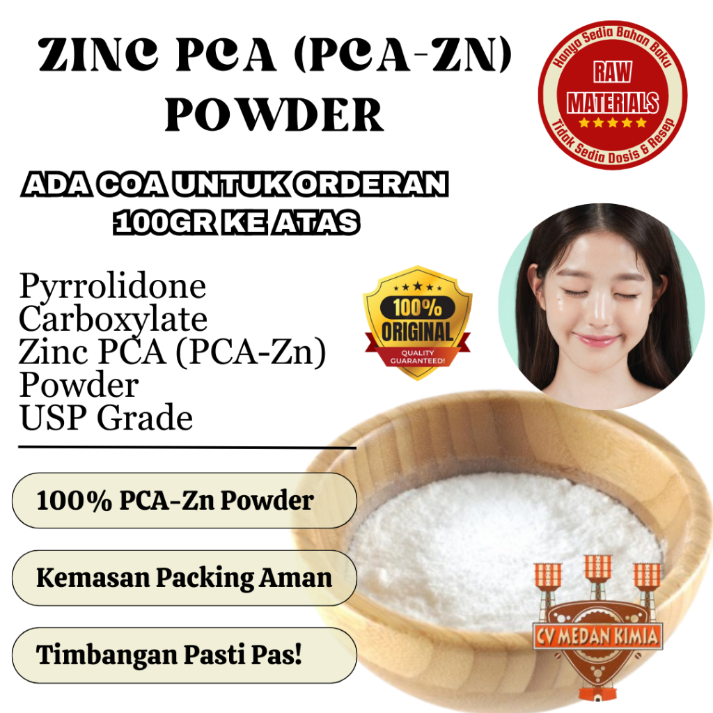 Jual Zinc PCA Powder 1 gram Pyrrolidone Carboxylate Conditioning Agent ...