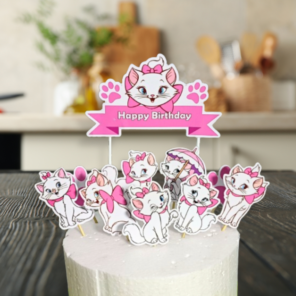 Jual Topper Kucing Marie Custom Nama untuk Hiasan Kue Ulang Tahun ...