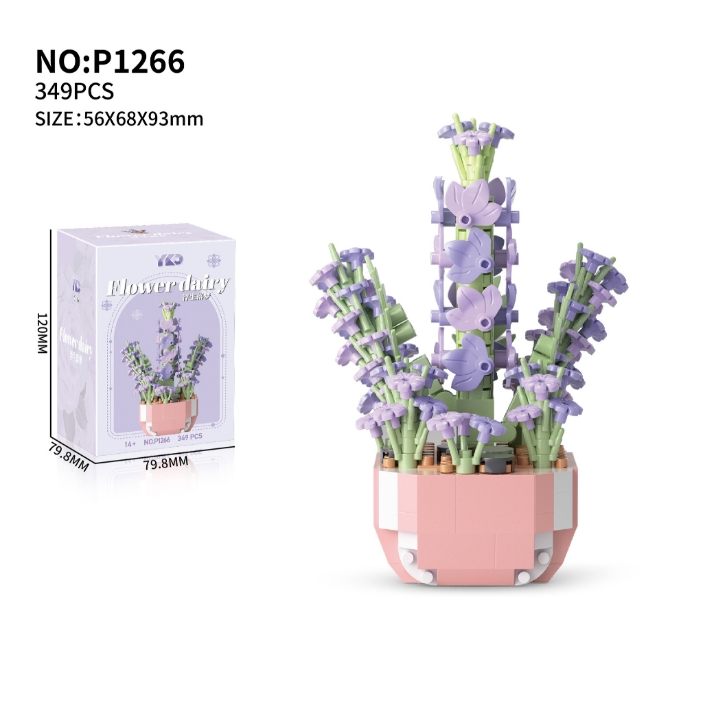 Jual XiNZ Brick Block Pot Bunga Mainan Balok Susun DIY Hadiah Ulang ...