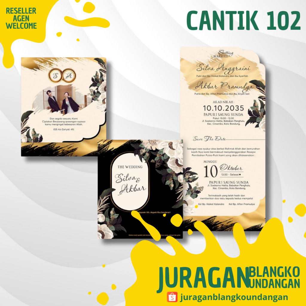 Jual BLANGKO UNDANGAN CANTIK 102 | JURAGAN BLANGKO UNDANGAN | Shopee ...