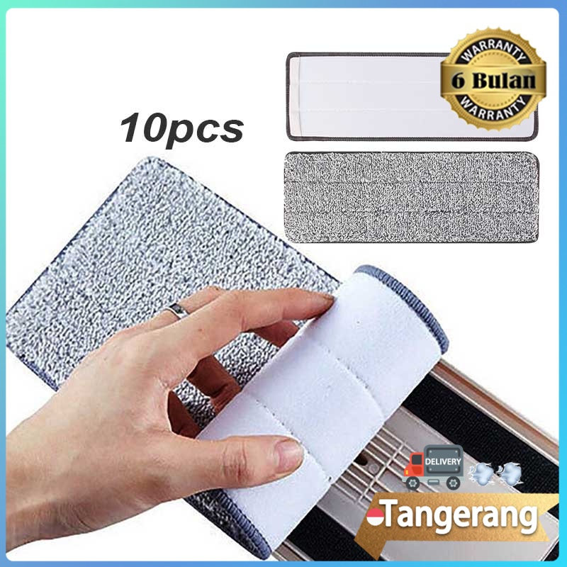 Jual 10pcs/Set Refil Mop Microfiber Kain Pel Mop Plat Fiber Kotak Kain ...