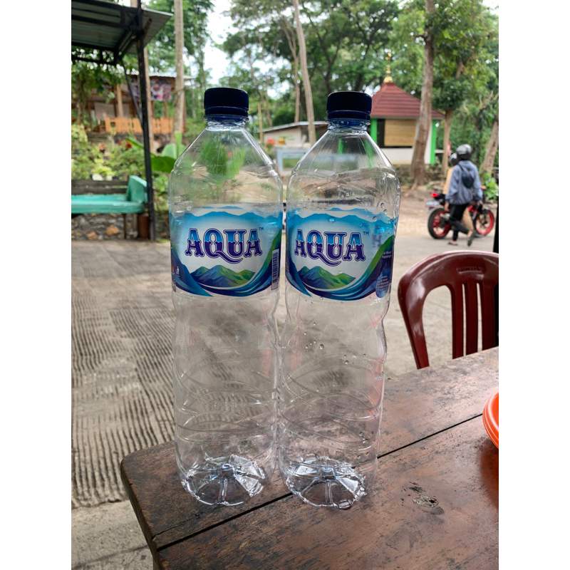 Jual botol bekas Aqua uk 1.500ml kondisi bagus sekali pakai | Shopee ...