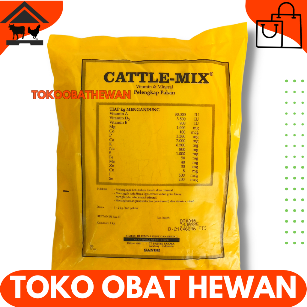 Jual CATTLE MIX 1 KG - PREMIX Penggemuk Sapi Kambing Hewan Ternak ...