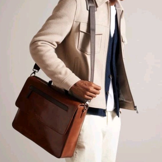 Jual TED BAKER RAYMON Leather Satchel With Webbing Strap MEN'S ORIGINAL ...