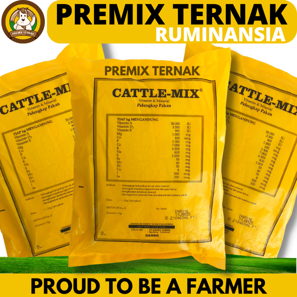 Jual PREMIX CATTLE MIX 1 KG - PREMIX Penggemuk Sapi Kambing Hewan ... Jual PREMIX CATTLE MIX 1 KG - PREMIX Penggemuk Sapi Kambing Hewan ...