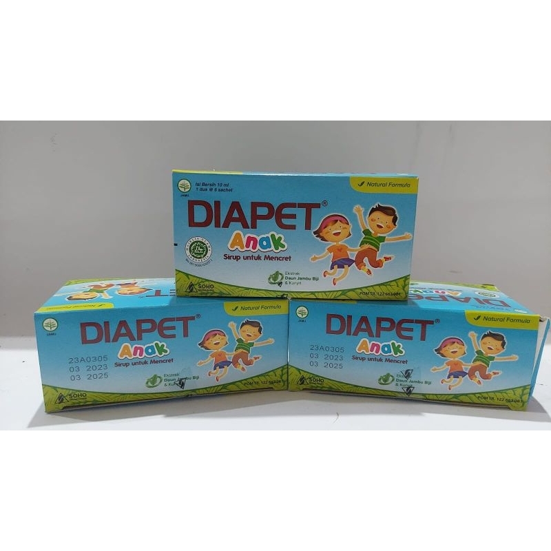 Jual Diapet anak sirup sachet (isi 6 sachet@10ml) | Shopee Indonesia