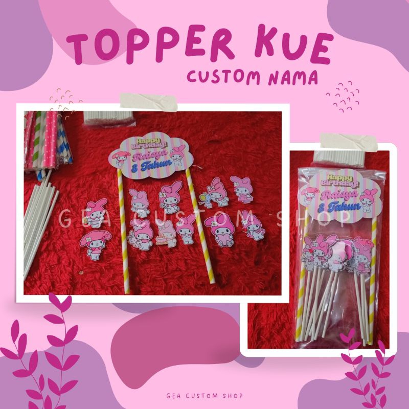Jual TOPPER KUE ULANG TAHUN CUSTOM NAMA | Shopee Indonesia