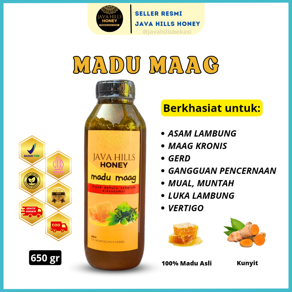 Jual 650 gram Madu Maag Java Hills Honey / Madu Maagh Herbal / Madu ...