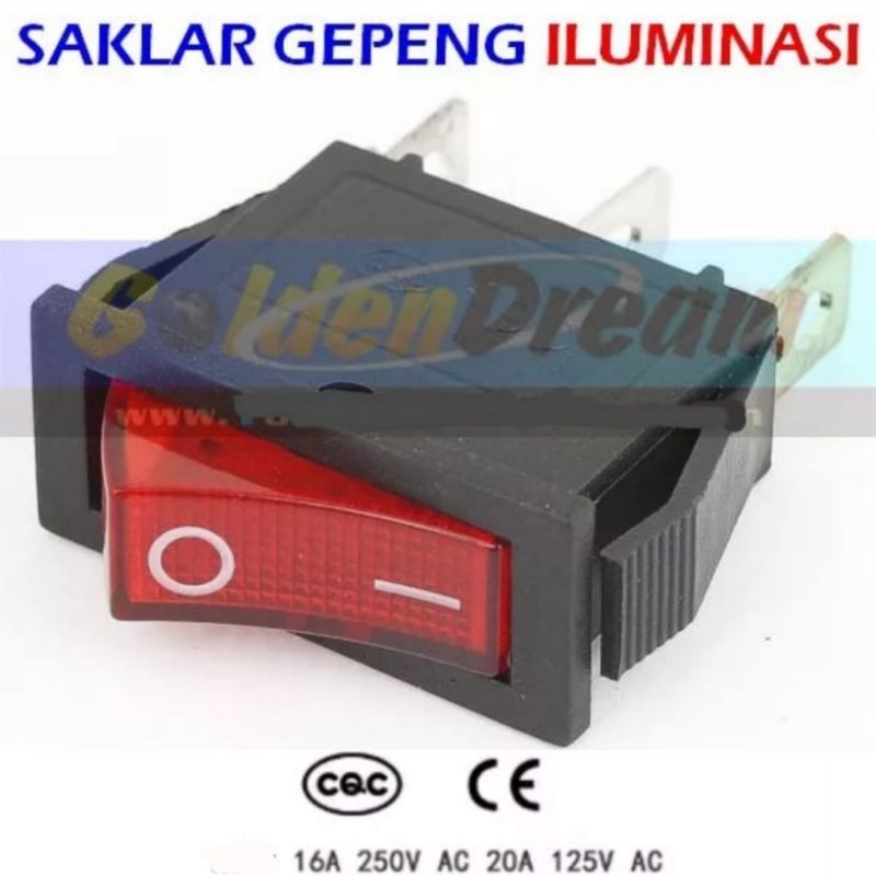 Jual Saklar Gepeng 3 Pin Slim 3cmx1.3cm Saklar Rocker Switch ON OFF ...