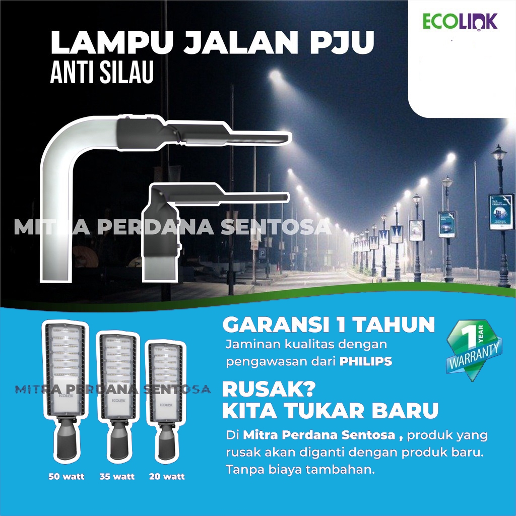 Jual PJU OUT DOOR ECOLINK Street Light 20 Watt35Watt50Watt70 Watt PJU ...