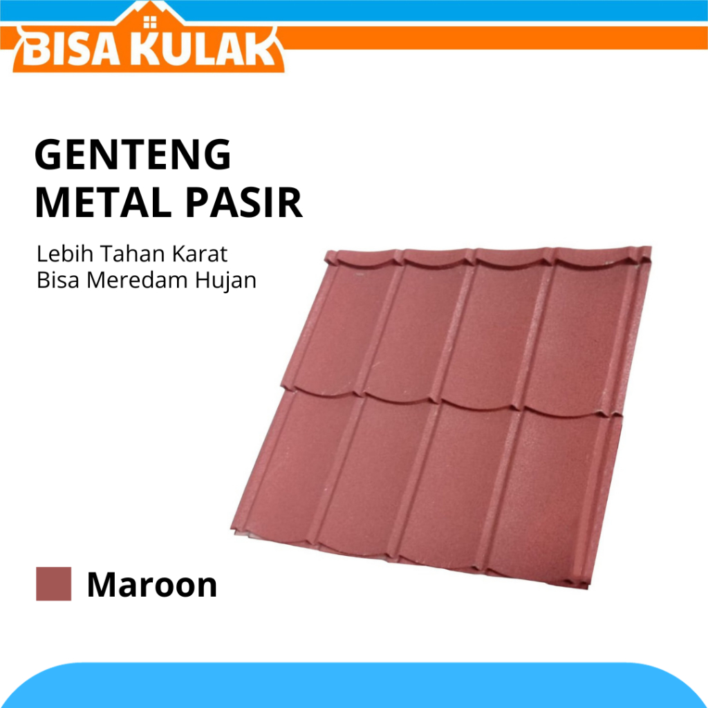 Jual Genteng Atap Metal Pasir 80 x 80 cm | Shopee Indonesia