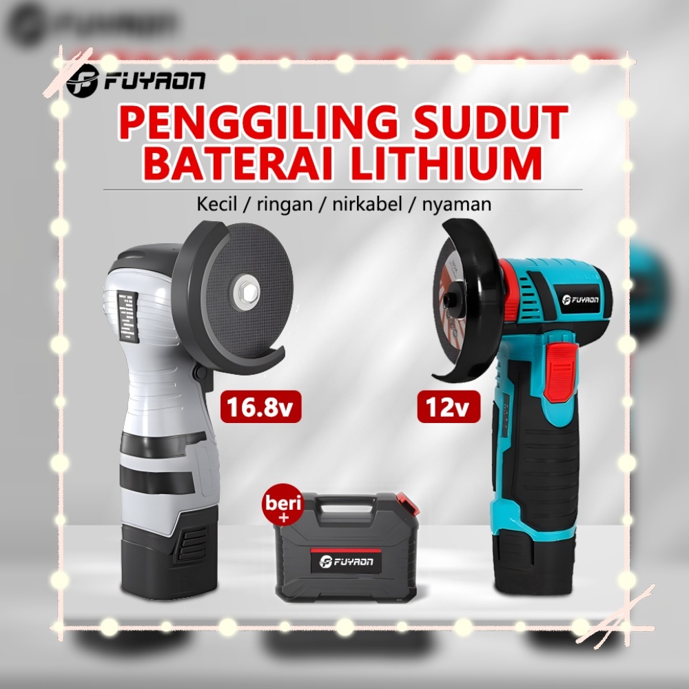 Jual COD ⚡ Gerinda Mini Cordless 12V/16.8V 1baterai/2baterai Mesin ...