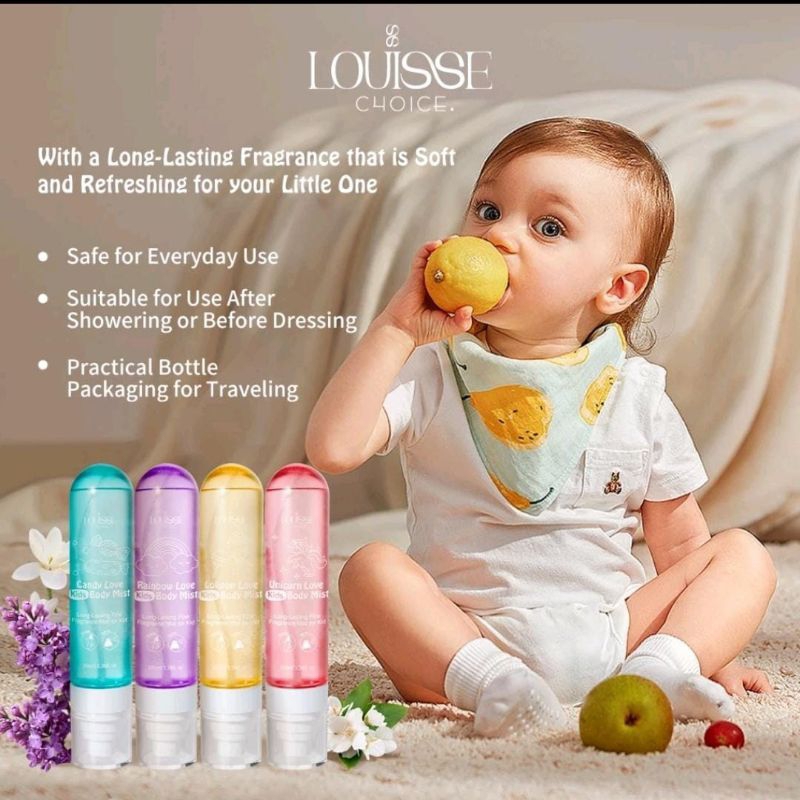 Jual LOUISE CHOICE Kids Body Mist Long-Lasting Fine Fragrance Mist for ...