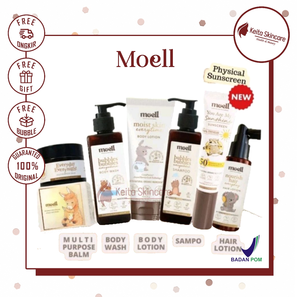 Jual MOELL Face Cream - Physical Sunscreen SPF 50+++ - Moell Body ...