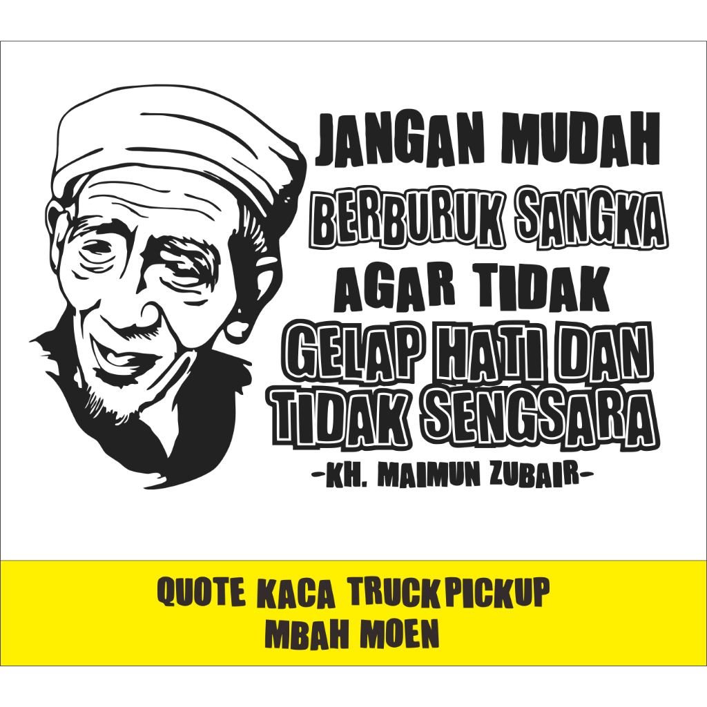 Jual Cutting Sticker/Stiker Kaca Truck/Pickup Mobil Mbah Moen Maimun ...