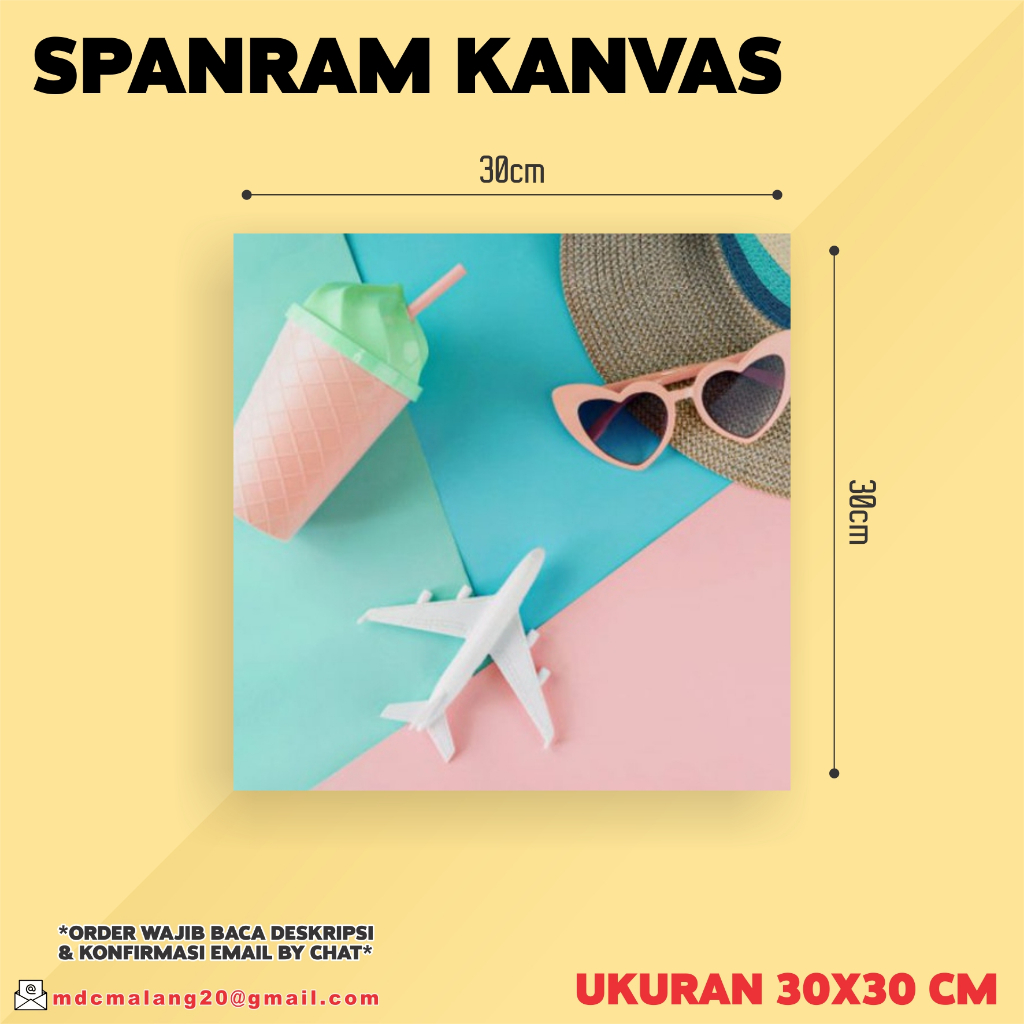 Jual CETAK FOTO CANVAS + SPANRAM CUSTOM FULL UKURAN 30X30 CM | Shopee ...