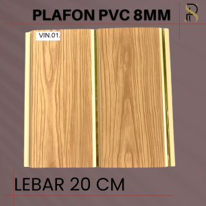Jual Plafon PVC coklat muda motif kayu 8mm / termurah dan berkualitas ...