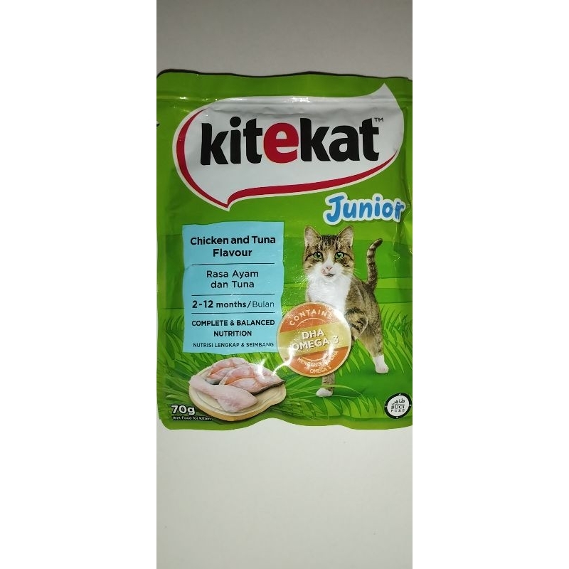 Jual kitekat junior 70gr chicken and tuna flavour | Shopee Indonesia