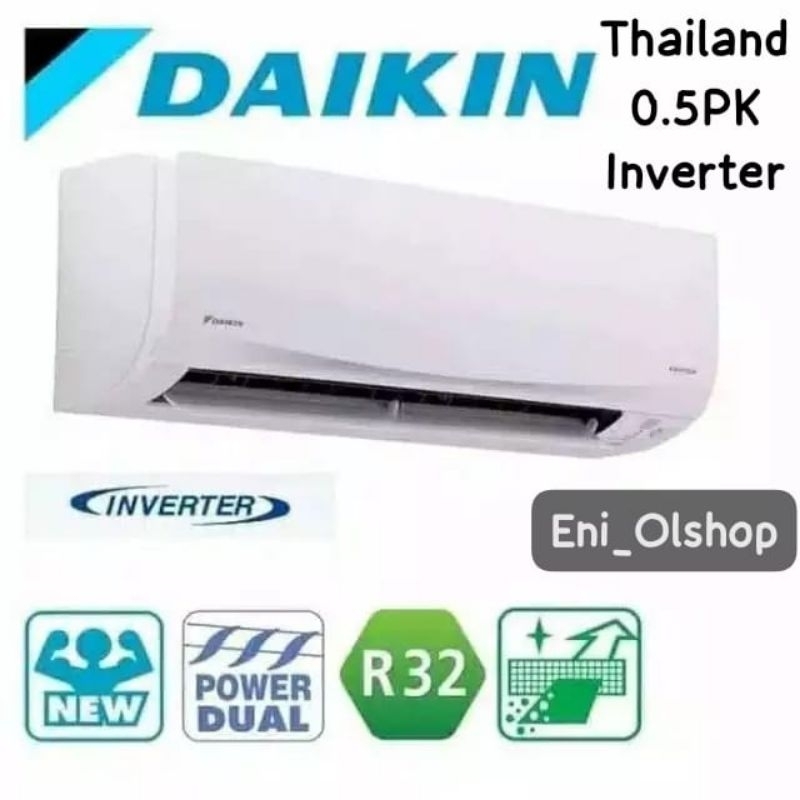 Jual AC DAIKIN THAILAND 0.5PK INVERTER 15 UV, AC DAIKIN 0.5 PK, 1/2 PK, AIR CONDITIONER ...
