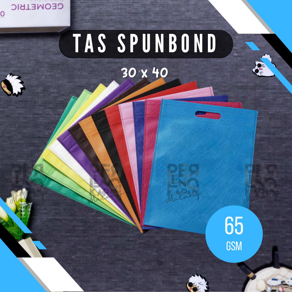 Jual OVAL 65GSM Tas Spunbond Oval Ukuran 30x40 Goodie Bag Laken ...